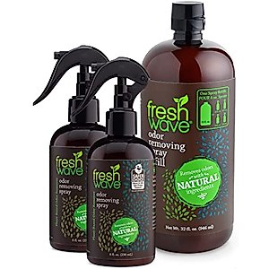 Fresh Wave Odor Removing Spray Bundle: (2) 8 fl. oz. Sprays + (1) 32 fl. oz. Spray Refill