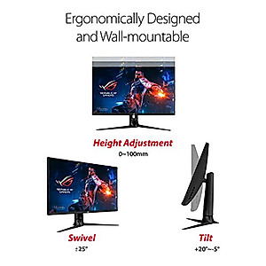 ASUS ROG Swift PG329Q 32” Gaming Monitor, 1440P WQHD (2560x1440), Fast IPS, 175Hz (Supports 144Hz), 1ms, G-SYNC Compatible, Low Motion Blur Sync, Eye Care, HDMI DisplayPort USB, Display HDR 600, Black