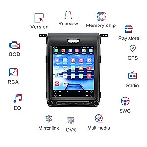 KIMISS Car Player 12.1in 1080P HD Touch Screen Car Stereo Bluetooth4.0 WiFi Quad Core GPS Navigation Screen for Ford Raptor (2G RAM 32G ROM)