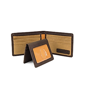 Timberland PRO Men's Leather RFID Wallet with Removable Flip Pocket Card Carrier, Dark Brown/Pullman, One Size