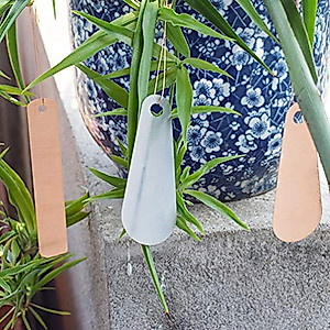 Hemoton Plant Accessories 60 Packs Copper Garden Tags with Ties, Reusable Hanging Copper Gardening Labels for Farm Pots Flower Bed, 4.7-Inch Garden Tags