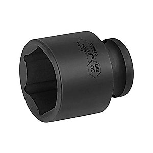 Jetech 1/2 Inch Drive 30mm Standard Impact Socket, Chrome Molybdenum Alloy Steel, 6-Point Hex Shallow Socket for Ratchets, Torque Electric Wrenches, Strong and Durable, Metric