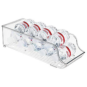 iDesign Refrigerator and Freezer Storage Organizer Bins for Kitchen, Soda Can Holder - Set of 6, Clear