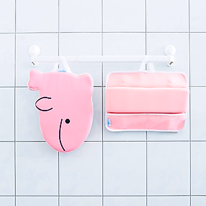 Cuddlix Baby Kneeler and Elbow Rest Pad Set for Baby Bathing Parents, Extra Thick Soft Mat with Organizer Pockets - Painless Kneeling Quick Drying Non-Slip for Newborn, Pastel Pink