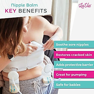 Lavie Organic Nipple Cream, Balm, Butter for Breastfeeding, Pumping, 1 Ounce