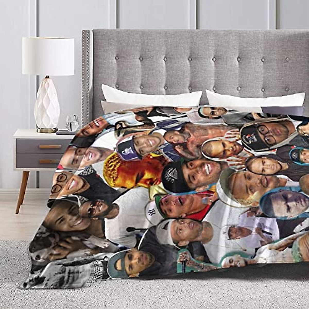 Chris Singer Brown Super Soft Micro Fleece Blanket Home Decoration Warm Flannel Blanket 60"x50"