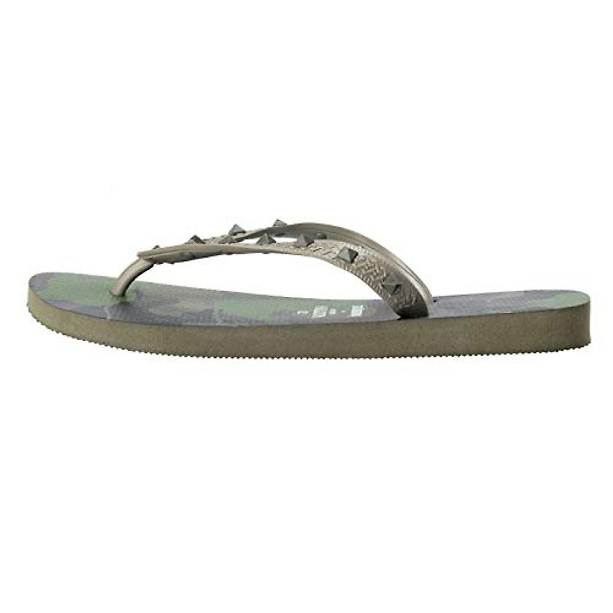 Valentino By Havaianas Women's Rockstud Camouflage Flip Flops Shoes Sz US 11/12 EU 43/44