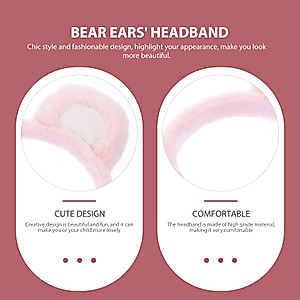 VALICLUD Bear Ears Hairband Adorn Party Headdress Decor Lovely Female Hairband Decor Pink