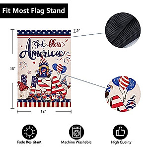 American Garden Flag 12x18 Inch Double Sided 4th of July Day Independence Day USA Mini Garden Yard Flags for Holiday Outdoor Decorations