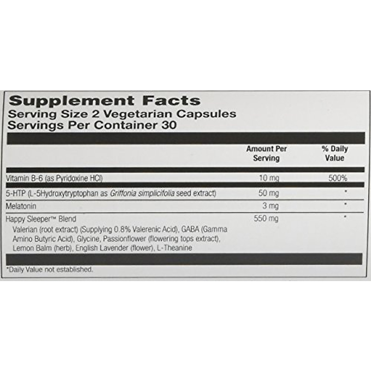 Happy Sleeper 8-Hour Formula Natural Balance 60 VCaps