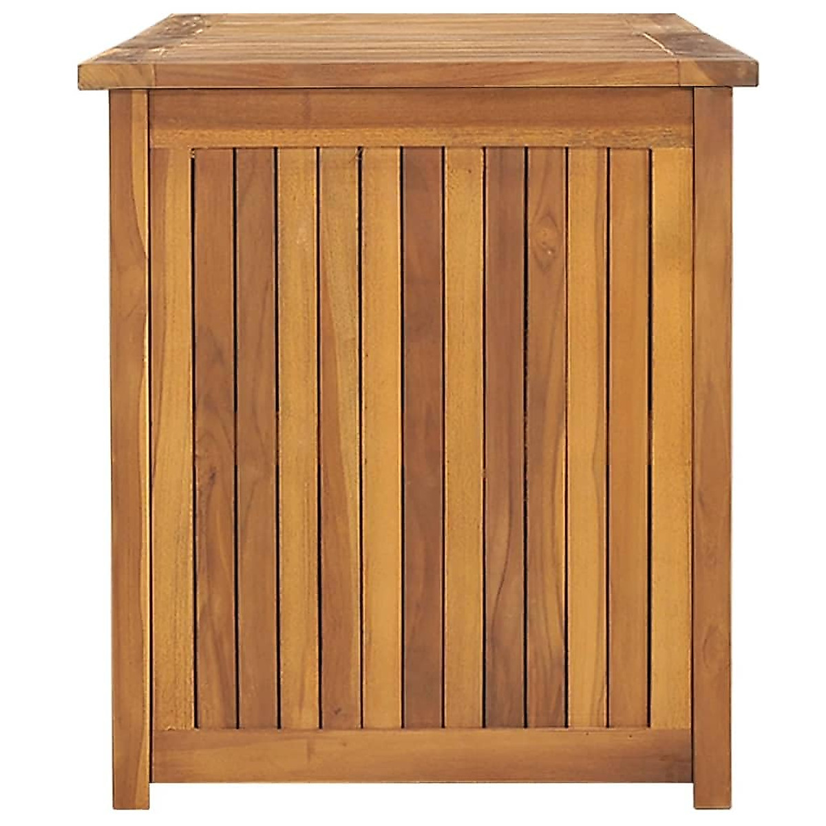 GOLINPEILO Outdoor Patio Storage Box Solid Teak Wood Deck Box Outdoor Storage Organization Box with Lid Storage Bench and Waterproof Lining for Garden,Patio,Backyard,59.1"x19.7"x21.7" -AA