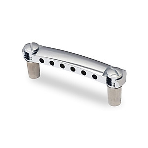 Metallor Tune-O-Matic Style Guitar Stop Bar Tailpiece for LP Les Paul SG Style Electric Guitar Parts Replacement Chrome.