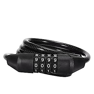 Children miniBike Locks Cable，Mountain Bike Password Lock，4-Digit Combination Lock Core Steel Wire Bike Lock Security&Portable Bicycle Locks, (Mini)