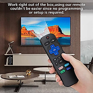 LOUTOC Universal TV Remote for All Roku TV,Replacement for TCL Roku/for Hisense Roku/for Sharp Roku TV,TV Remote with Netflix Disney+/Hulu/Prime Video