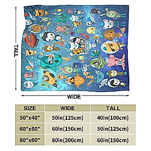 Flannel Throw Blanket Super Soft Fuzzy Bed Blankets Warm Winter Blankets for Bedroom Sofa 50"x40"