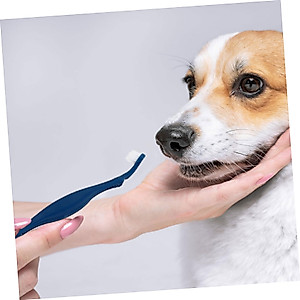FOMIYES 3pcs Pet Double Toothbrush Pet Toothbrushes Pet Dog Supplies Pet Dog Oral Brush Finger Dog Toothbrush Pet Teeth Brush Toothbrush for Pet Dog Toothbrushes Pet Tooth Clean Brush