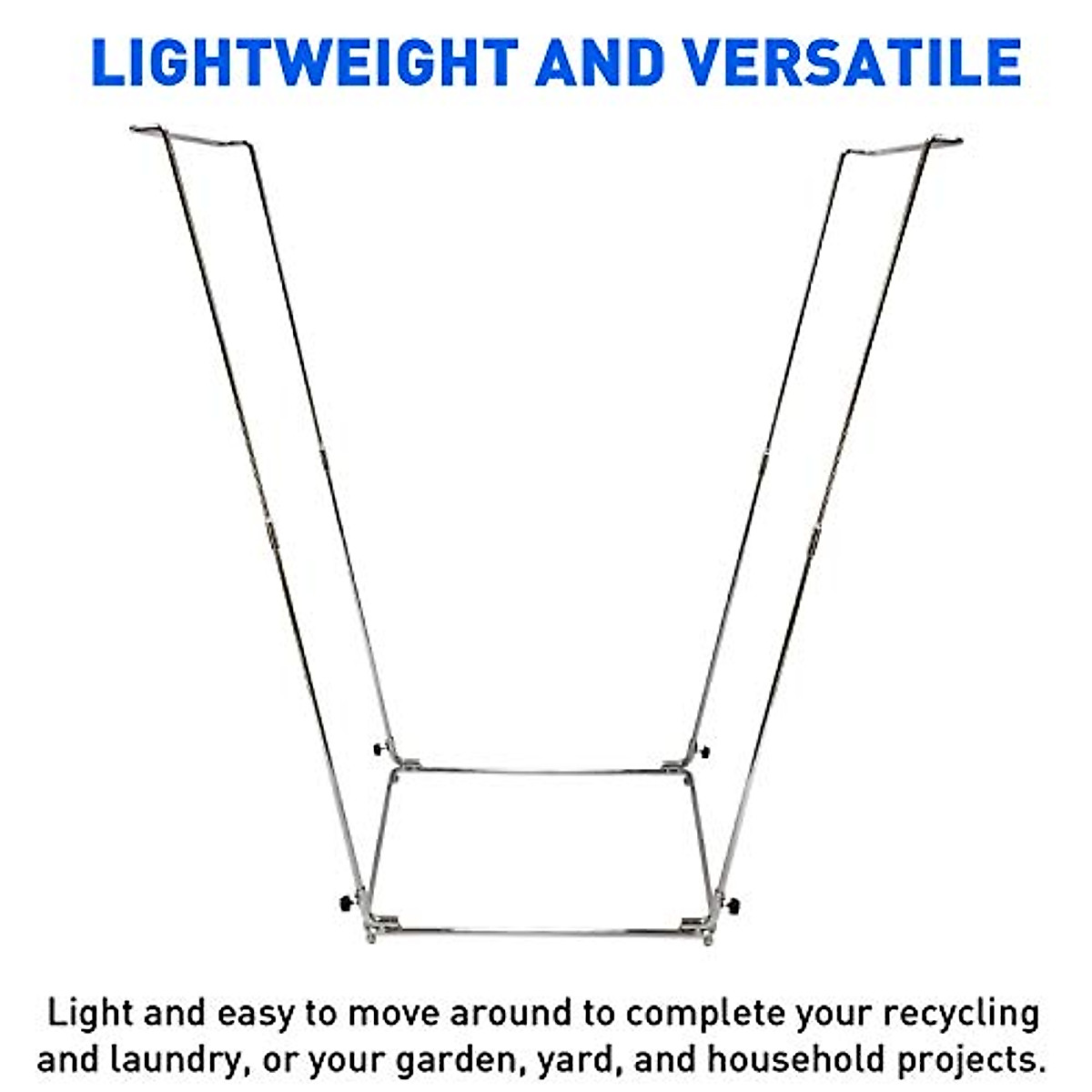 EasyGo Trash Bag Holder – Outdoor Leaf Bag Stand – Multi-Use Garbage Bag Holder Frame - Holds 30-45 Gallon Bags - Great for Camping, Leaves, Gardening and Parties