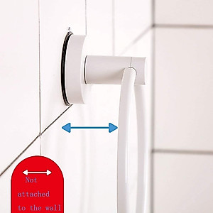 YXCNP Hanging Towel Rack, Bathroom Hanger Kitchen Towel Hook Storage Rails Free Punch Sucker Drying Towel Bath Towel Holder/White