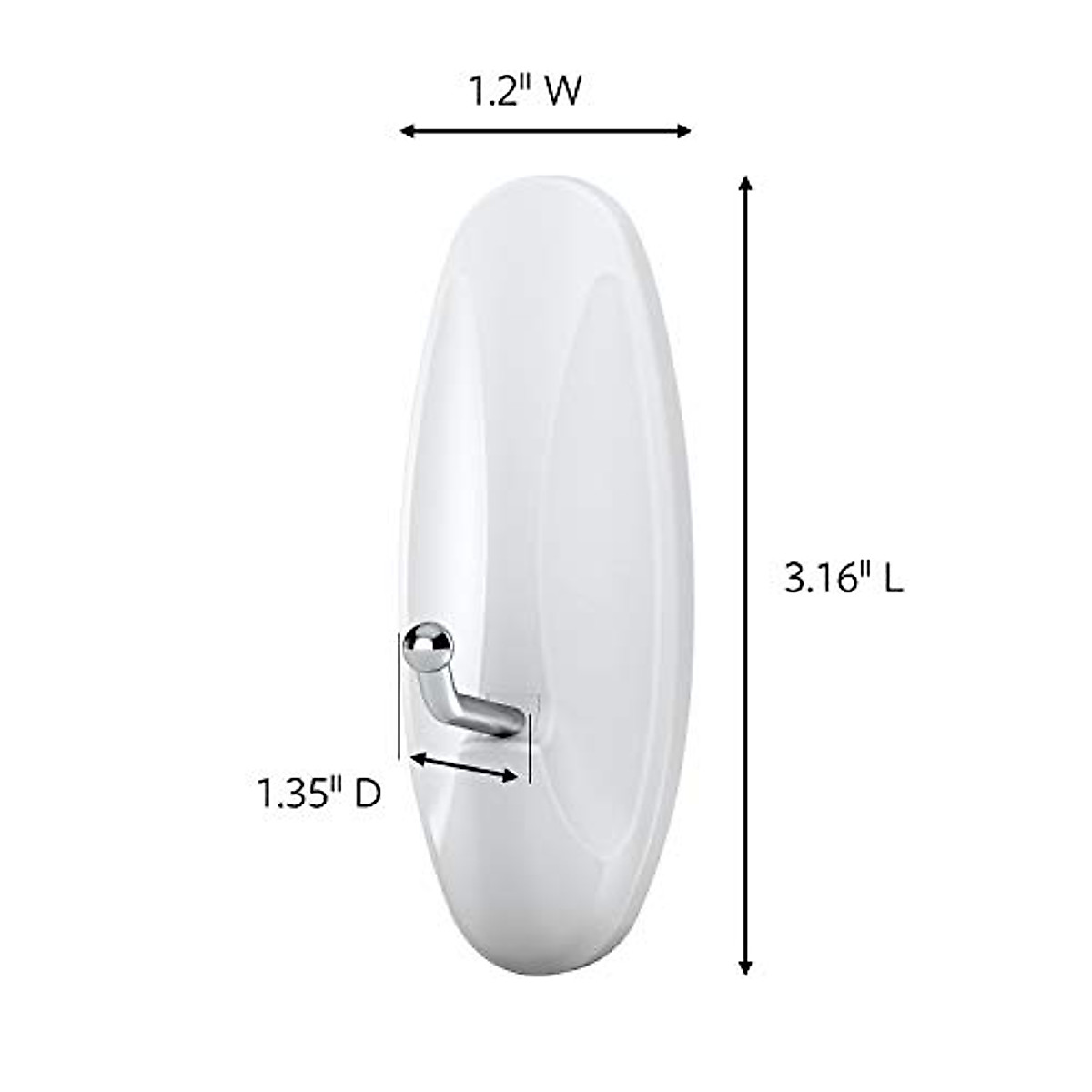 Command Medium Wire Hooks, White, Indoor Use, 3-Hooks, 4-Strips, Organize Damage-Free