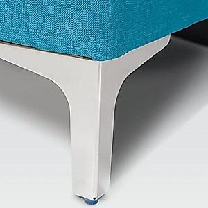 Casa Andrea Milano Modern Large Linen Fabric U-Shape Sectional Sofa, Double Extra Wide Chaise Lounge Couch