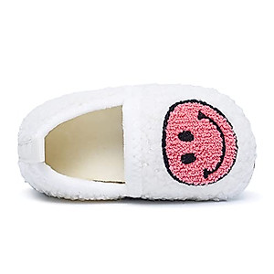 UCUHNB Toddler Slippers Girl Boy Lightweight House Slippers Artificial Woolen Athletic Socks with Indoor Outdoor Pink 8.5-9Toddler