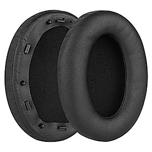 Geekria QuickFit Replacement Ear Pads for Sony WH-1000XM3 Headphones Earpads, Headset Ear Cushion Repair Parts (Black)