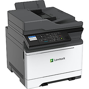 Lexmark MC2535adwe Multifunction Color Laser Printer with a 4.3-inch Color Touch Screen, Wireless Capabilities, Duplex Printing, and Analog Fax (42CC460), White/Gray, Medium