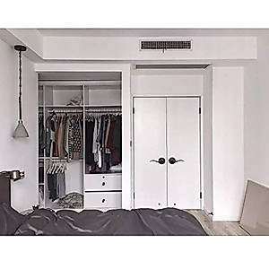 Gobrico Pack of 4 Wave Style Single-Side Dummy Door Levers Right and Left Handed Door Handles Matte Black Finish