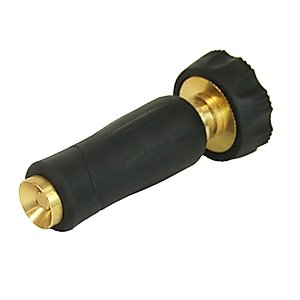 Chapin 6-9472: High Pressure 3.5-inch Brass Twist Hose Nozzle, Heavy-Duty Adjustable Garden Hose Nozzle, Gardening, Watering and Irrigation, Outdoor Cleaning, Black