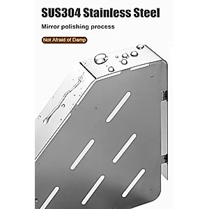 GEINIFAFA Adhesive Corner Shelf Bathroom Shower Caddy, SUS304 Stainless Steel, 2 Tier Nail-Free Wall-Mounted Bathroom Shelves ( Silver )