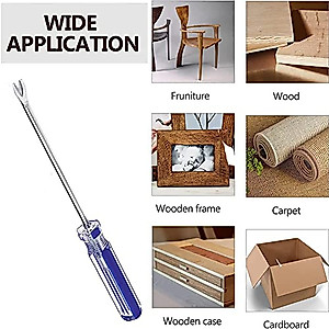 3 Pieces Heavy Duty Staple Remover Tools for Upholstery and Construction, Professional Tack Puller Set, Nail Puller for Quickly and Easily Extract all Kinds of Nails