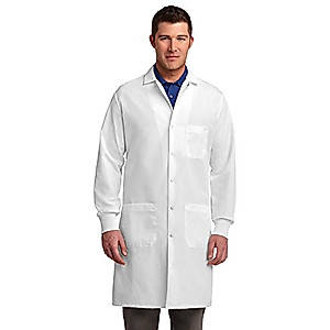 Red Kap unisex adult Specialized Cuffed With 3 Front Pockets Medical Lab Coat, White, Large US