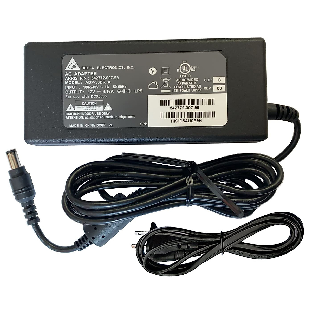 UL Listed 12V AC/DC Adapter Compatible with AT&T ATT Arris BGW210 BGW210-700 599185-002-00 Gateway Modem Router Broadband Phone WiFi EPS36R0-16 EPS36R0-40 EPS36R016 EPS36RO-16 12VDC 3A 36W DC12V Power
