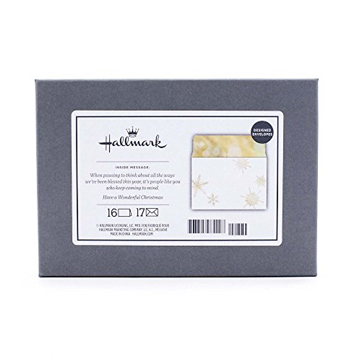 Hallmark Religious Christmas Boxed Cards, Christmas Blessings (12 Cards and 13 Envelopes)