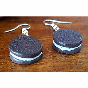 Mini Oreo Cookie Dangle Drop Kawaii Earrings Oh Yeah! By Pashal