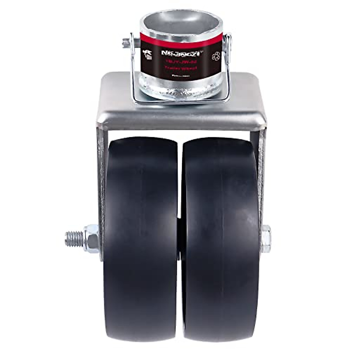 NBJINGYI 6" 2000lbs Dual Trailer Swirl Jack Caster Wheel With Pin fits Any Jack Better Soft Ground Roll