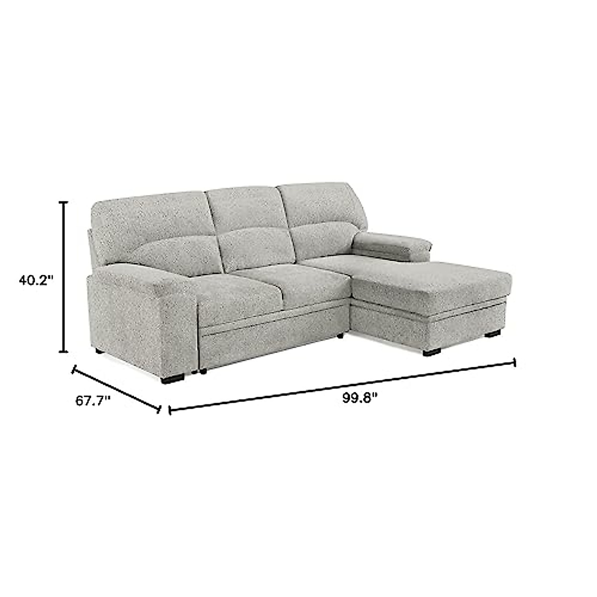 Serta Convertible Sectional Sofa, Ivory