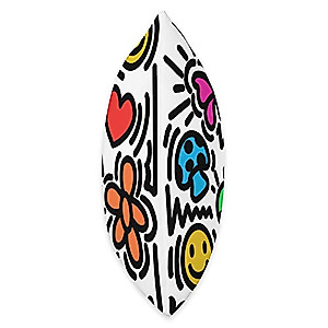 Raverella Trippy Happy Face Hippie Indie Aesthetic Psychedelic 90s Y2K Throw Pillow, 16x16, Multicolor