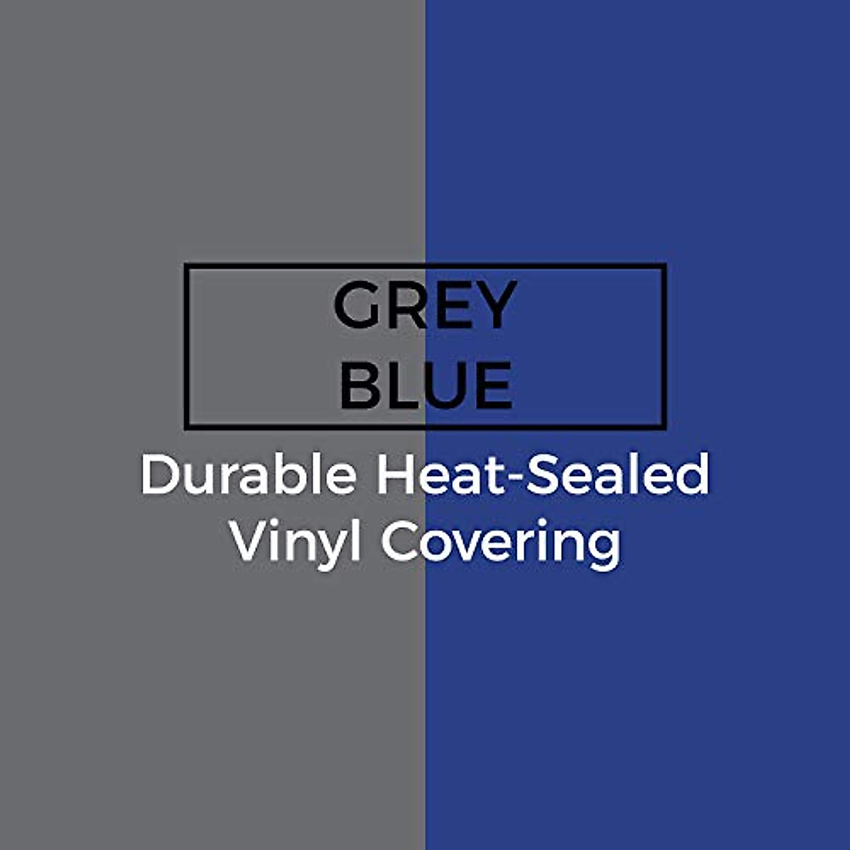 ECR4Kids Value 4-Fold Daycare Rest Mat,Blue/Grey (1" Thick), Pack of 5