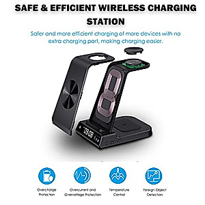 Wireless Charger for Samsung, 3 in 1 Wireless Charging Station for Samsung Galaxy S23 Ultra/S22/S21/S20/Note 20/Z Flip 4/Z Fold 4, Samsung Watch Charger for Galaxy Watch 5 Pro/4/3, Galaxy Buds 2/Pro/+
