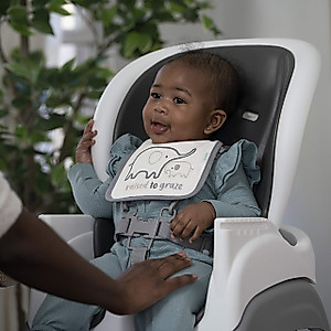 Easy Eater 4-Pack Absorbent Terry-Backed Cotton Baby Bib Set for Eating or Teething - Grazer