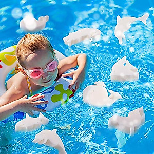 Honoson 24 Pieces Hot Tub Accessories Oil Absorbing Sponge Remover Floating Sponges Cute Shapes Clean Accessories for Swimming Pool and Hot Tub Devours Scum Slime Cleaning Supplies (Vivid Style)