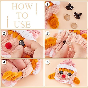 PH PandaHall 200pcs Kawaii Safety Eyes, 5 Sizes Craft Eyes Black Stuffed Animal Eyes Kawaii Eyes with Washers Oval Resin Felt Eyes for Amigurumi Puppet Teddy Bear Crochet Plush Animal Making