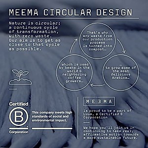 MEEMA Blue Half Apron with Pockets | Upcycled Denim and Cotton | Ideal for Restaurant Unisex Waitress Apron | 23X13 in, One Size Fits All