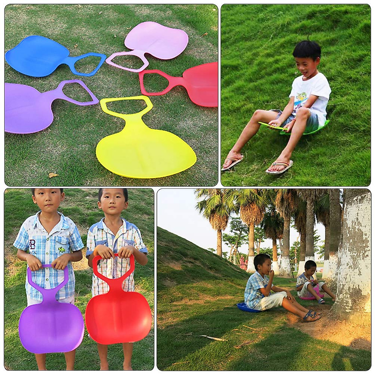 3pcs Snow Sleds Lightweight Flying Carpet Portable Rolling Snow Slider Disc Toy Snow Saucer Sleds for Kids Outdoor