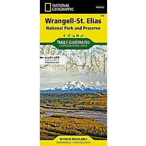 Wrangell-St. Elias National Park and Preserve Map (National Geographic Trails Illustrated Map, 249)