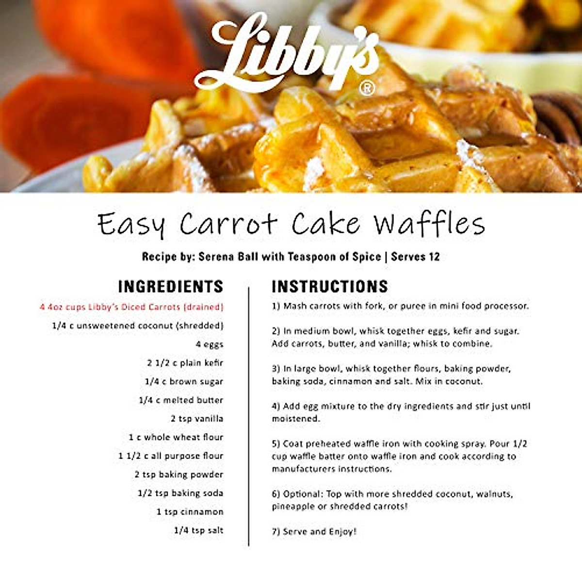 Libby's Diced Carrots | Appealingly Tender | Faintly Sweet & Earthy Flavor | Vibrant Orange Slices | Farm Fresh Goodness | No Preservatives | Six 4-pack sleeves of 4.0 oz cups (24 cups total)