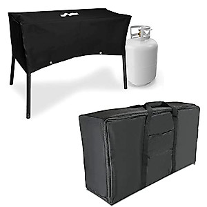 QuliMetal Patio Cover and Stove Carry Bag for Camp Chef 2 Burner Stoves