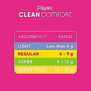 Playtex Clean Comfort Organic Cotton Tampons, Super Absorbency, Fragrance-Free, Organic Cotton - 30ct