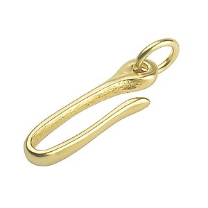 lasenersm 1 Pieces Brass Belt Keyring U Hook FOB Belt Clip Loop Pocket Clip with Ring Brass U Hook Wallet Clip for Key Chain Wallet Chain Size L